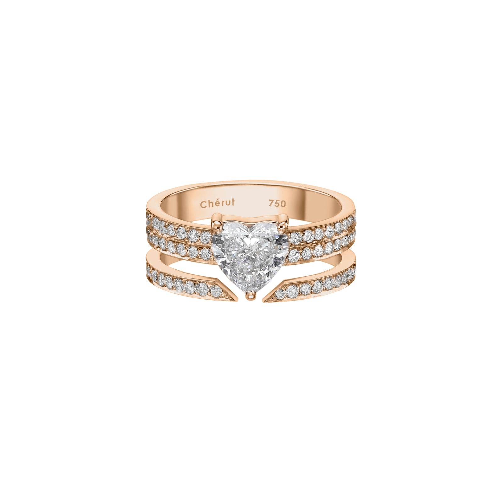 Big heart diamond ring store